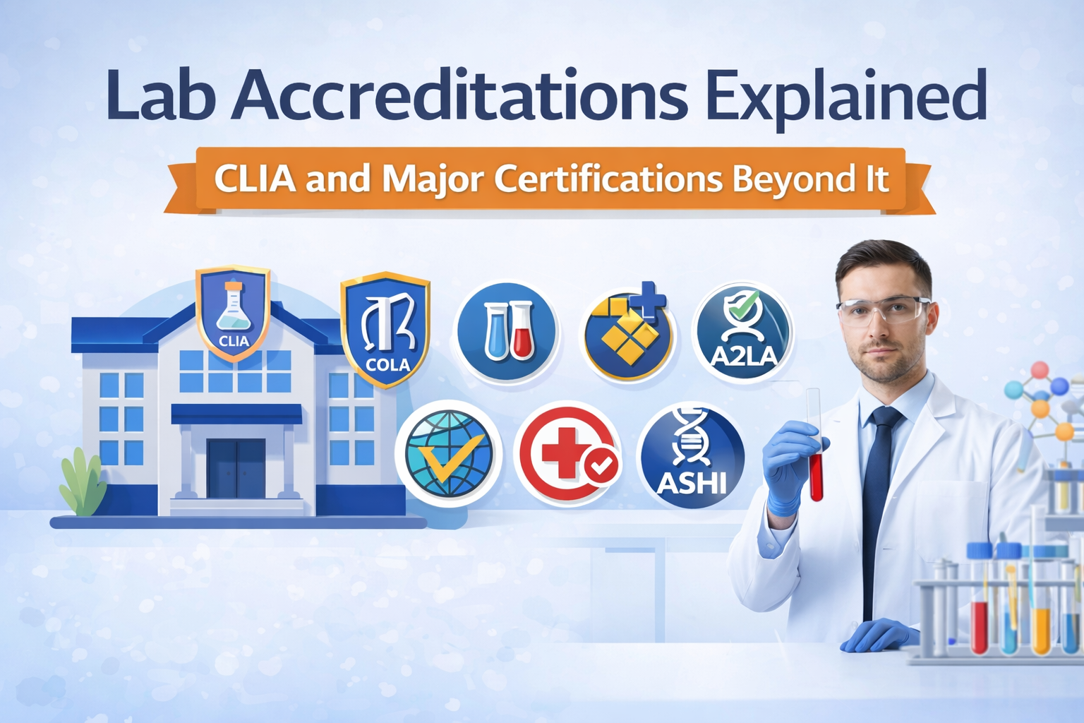 Lab Accreditations Explained: CLIA, CAP, COLA, TJC, A2LA, AABB, ASHI ...
